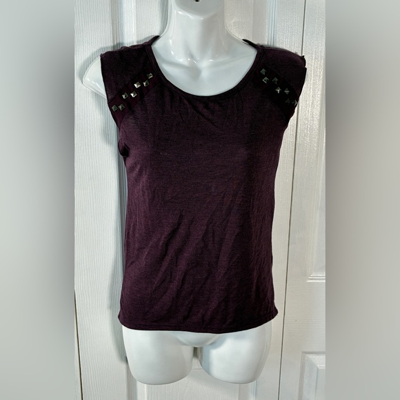 dELiA*s | Tops | Delias Purple Shoulder Pyramid Studded Sleeveless Hi ...